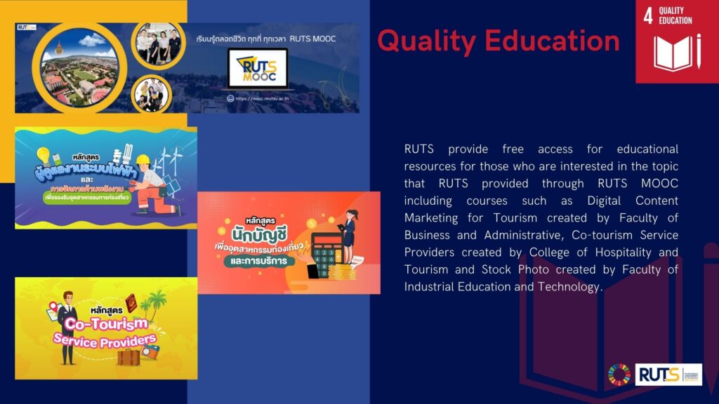 RUTS SDGs - 4.Quality Education YEAR 2021