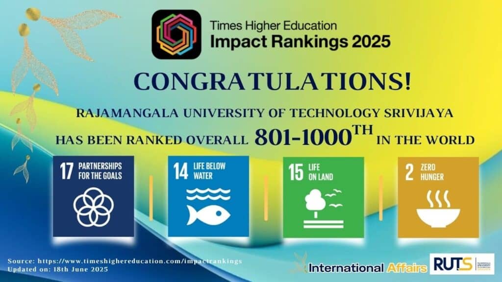 RUTS SDGs – Rajamangala University of Technology Srivijaya SDGs